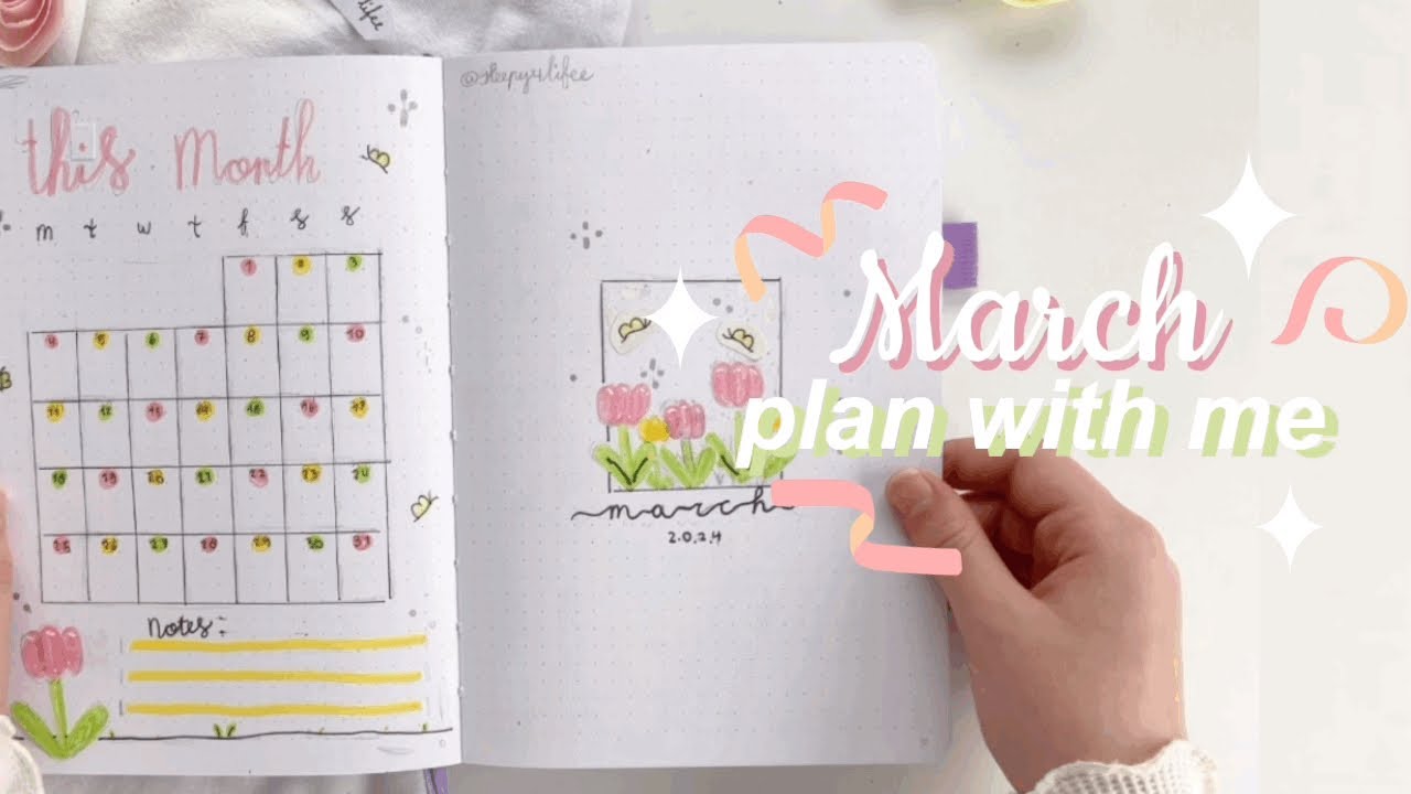 🌷 March plan with me 2024 - YouTube