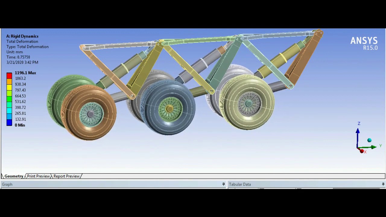 Simulation - Landing Gear Model Airbus - YouTube