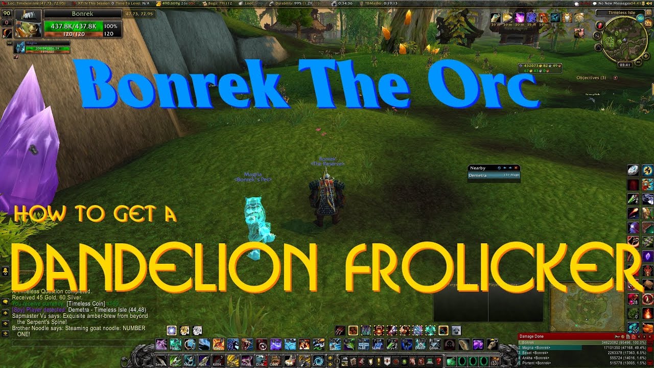 WoW: How To Get A Dandelion Frolicker - YouTube