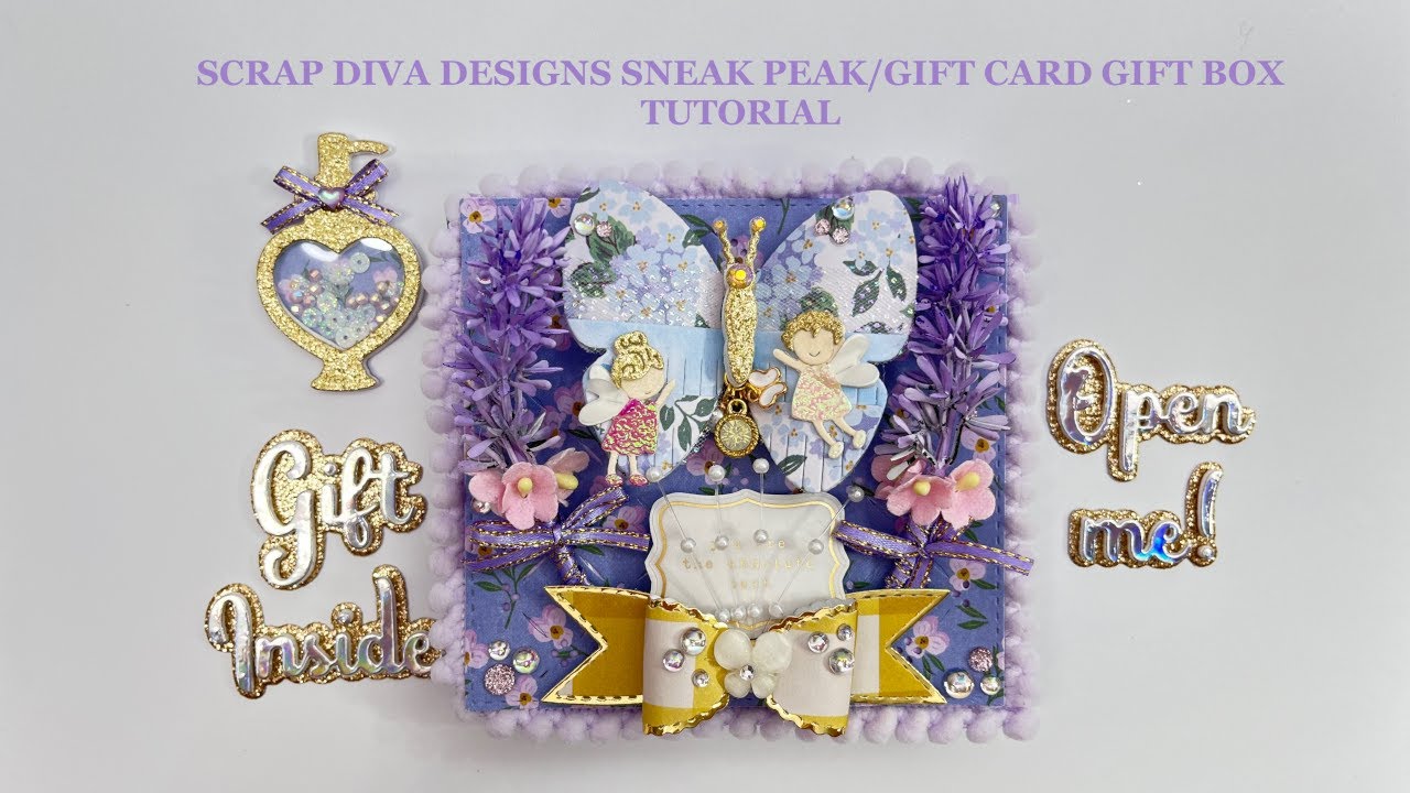 Scrap Diva Designs Gift Card Gift BoxTutorial #giftboxtutorial ...