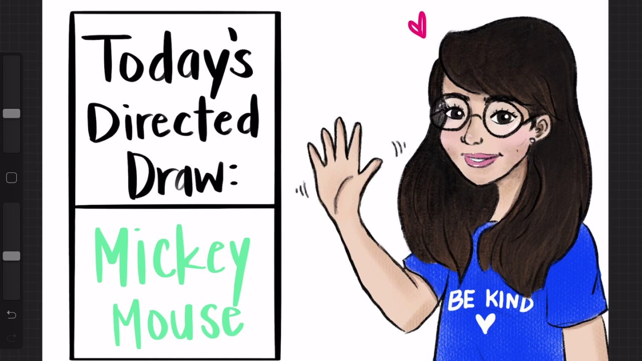 How to draw Mickey Mouse (Advanced directed draw) - YouTube