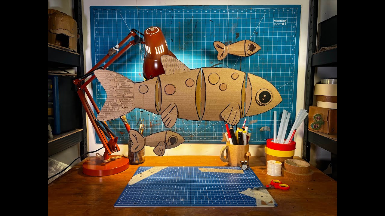 Create a Big Fish! CardboardAdventures.co.uk #cardboard #puppet #fish ...