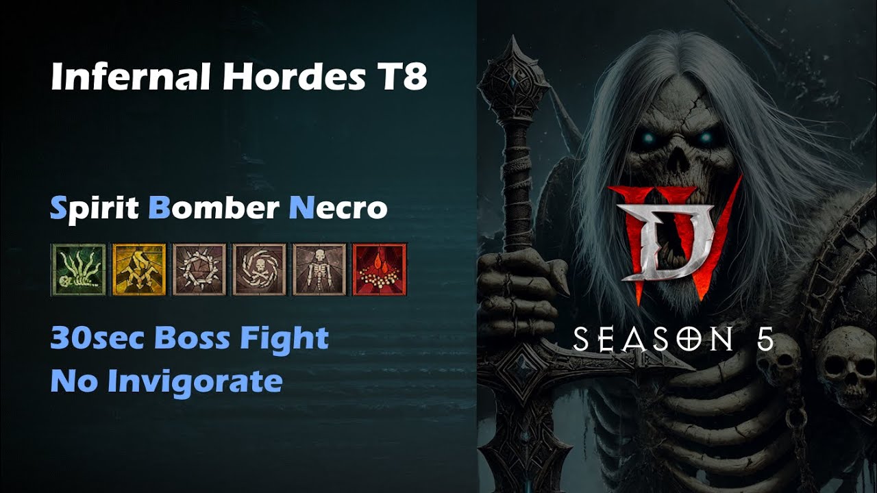 Spirit Bomber Necro Infernal Hordes T8 (30sec Boss Fight, No Invigorate ...