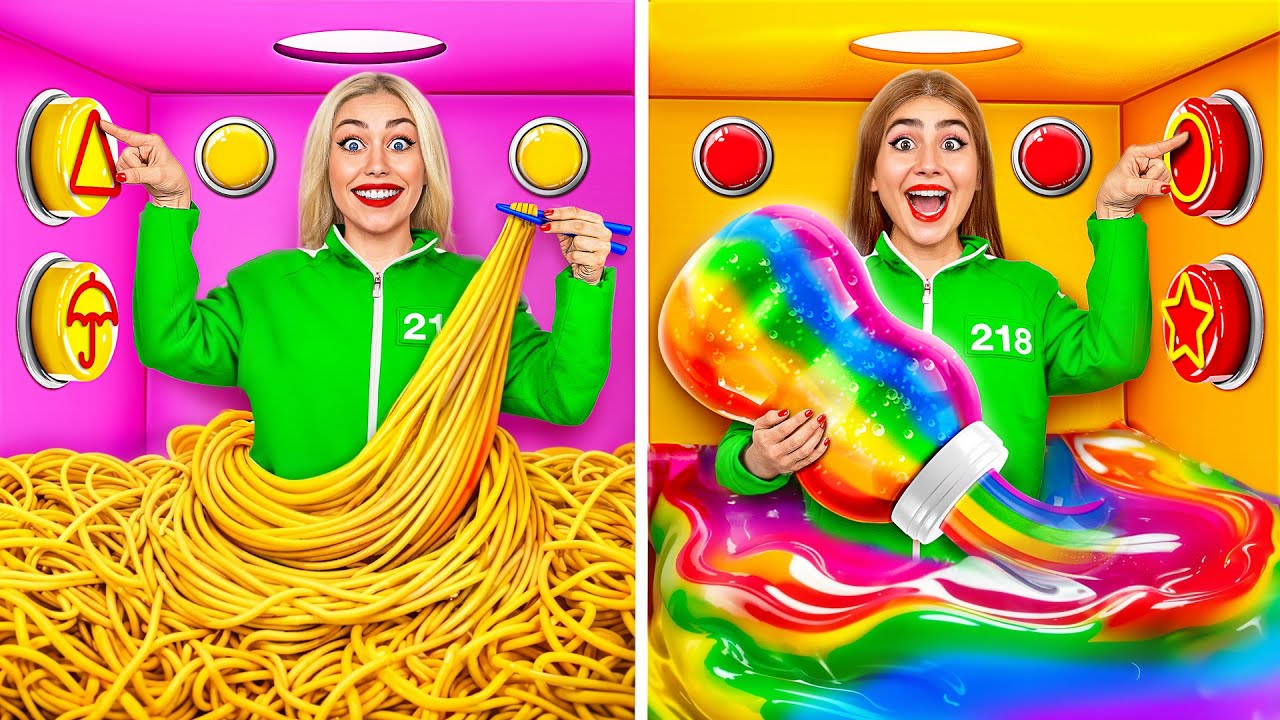 1000 Mystery Buttons Challenge Only 1 Lets You Escape | Funny Food ...