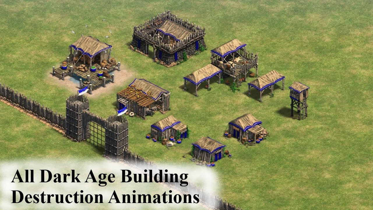 Age of Empires 2 DE: All Dark Age Buildings Destruction Animations ...