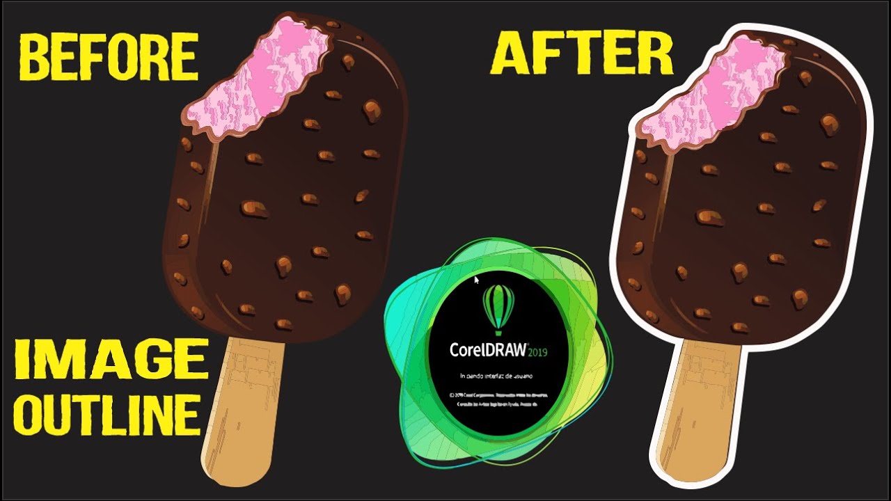 Coreldraw image white outline | How to create an outline of image in ...