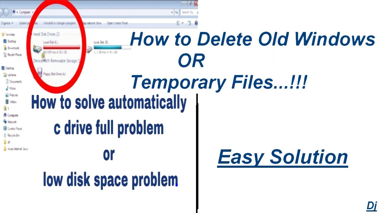 How to old Windows Delete Or Temporary files | Best tutorial to C Drive ...
