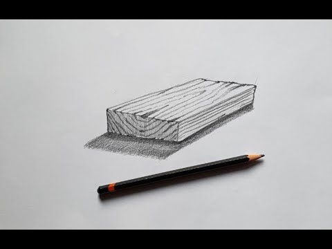 How to draw a wooden structure - YouTube