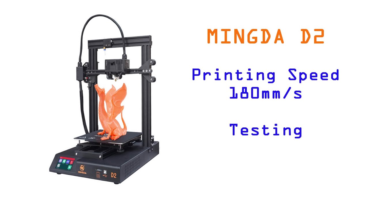 MINGDA D2 3d printer max printing speed testing, this time is 180mm/s ...