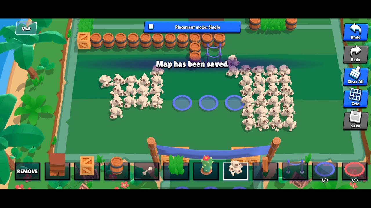 Day 119 placing a block of my Brawl Stars Brawl Ball map until I finish ...
