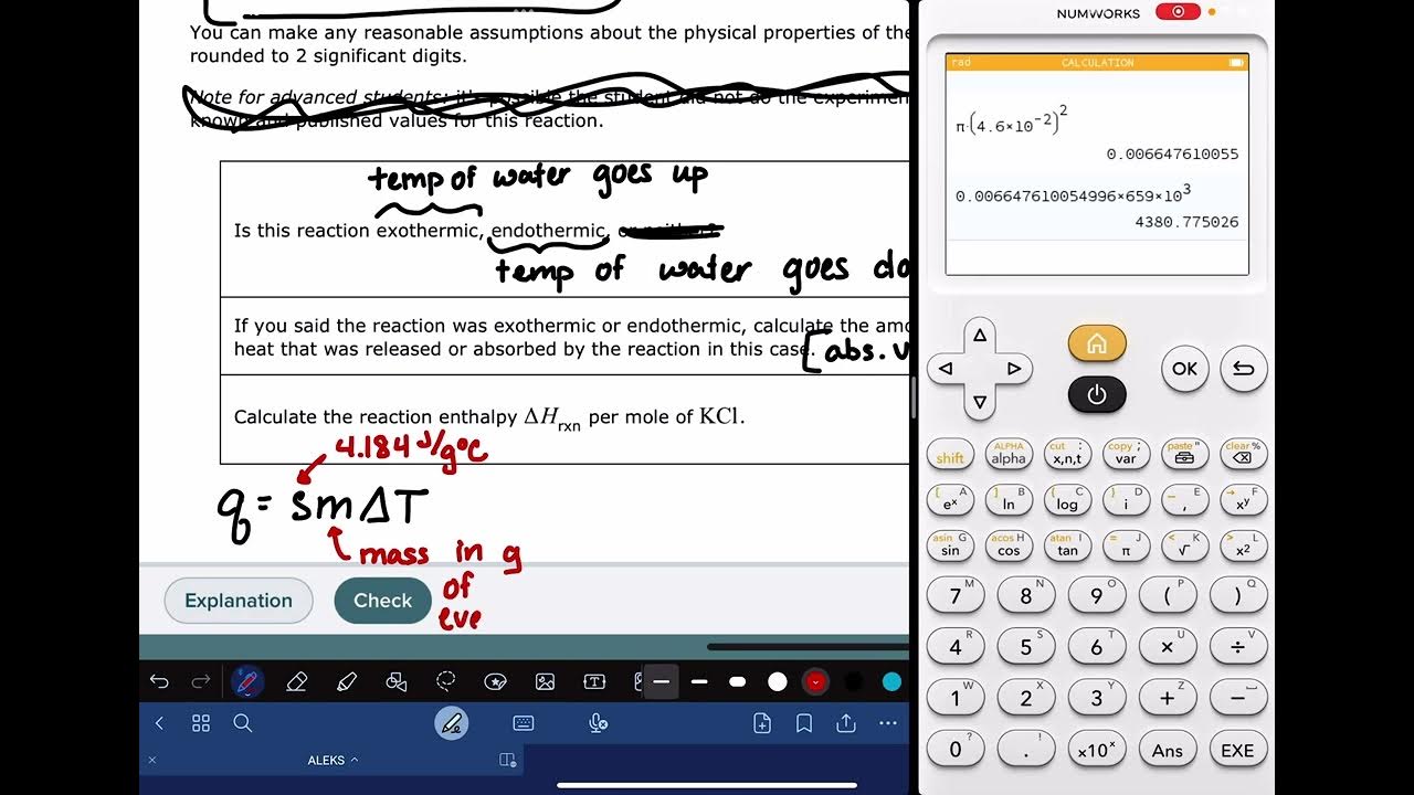 ALEKS: Calculating heat of reaction from constant-pressure calorimetry data - YouTube