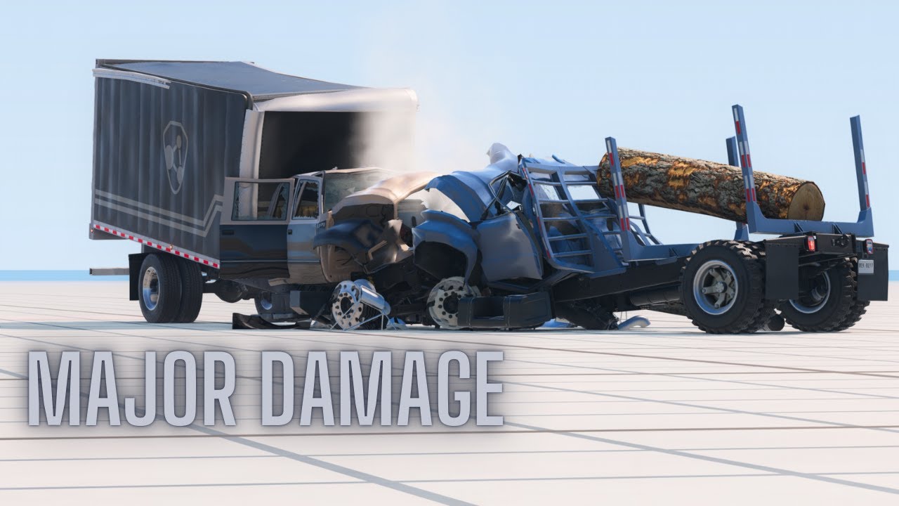 BOX Truck SLO-MO collision | BeamNG.drive - YouTube