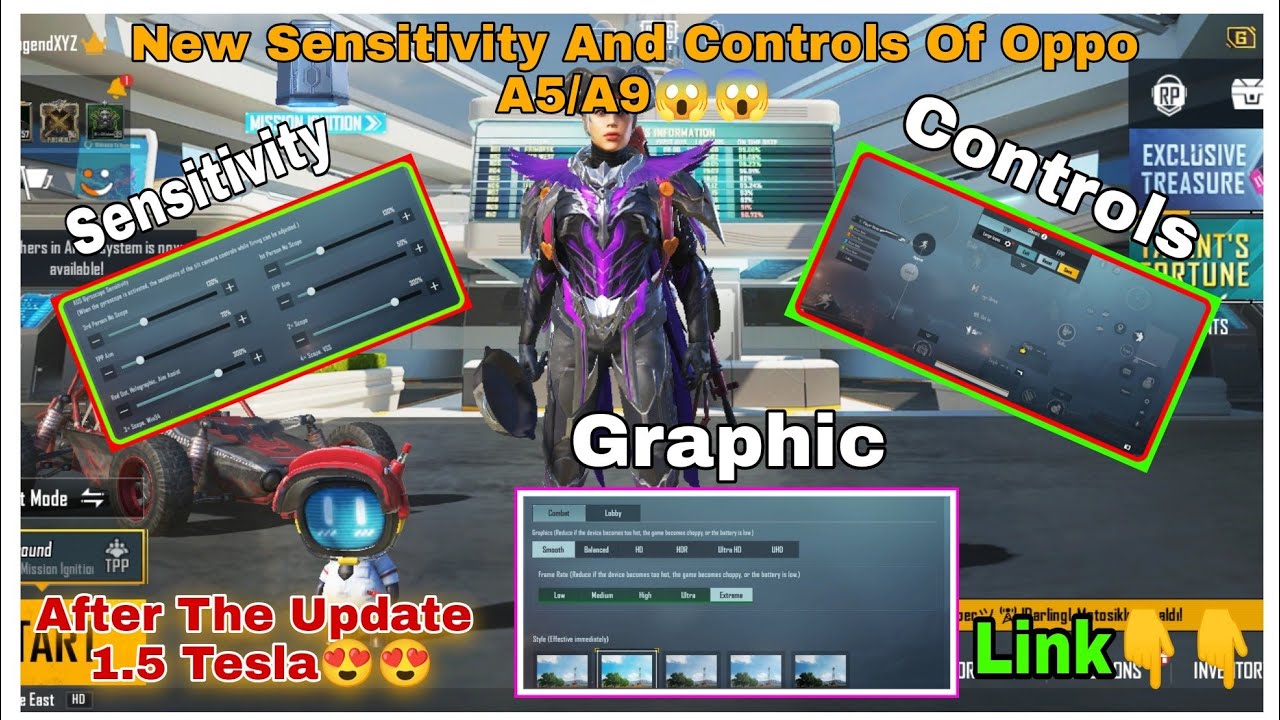 Oppo A5/A9 2020 Update 1.5 Tesla Zero Recoil Sensitivity🔥And Controls ...