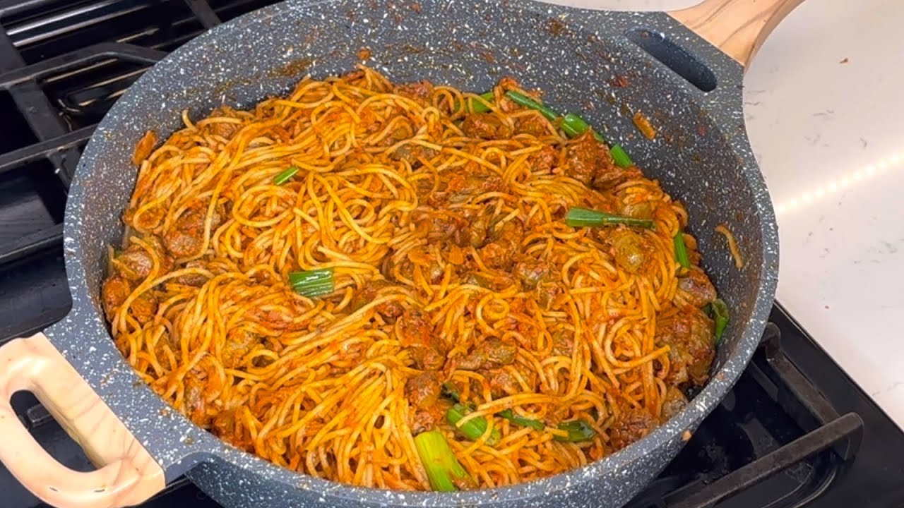 This Spaghetti with gizzard combo is a hit every time. - YouTube