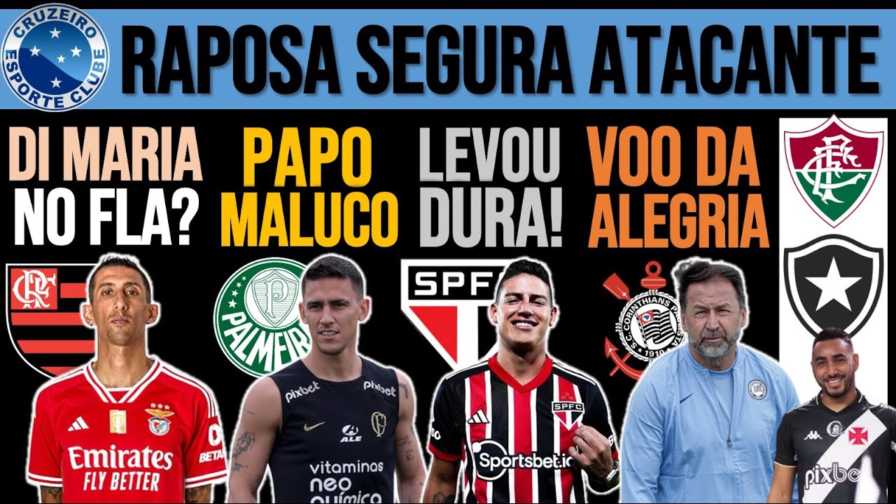 FLA QUER DI MARIA! ROJAS NO VERDÃO? JAMES TOMA DURA NO SP! VOO DA ...