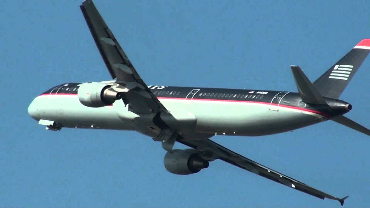 LGA: US Airways Airbus A321 (Old Livery) - YouTube