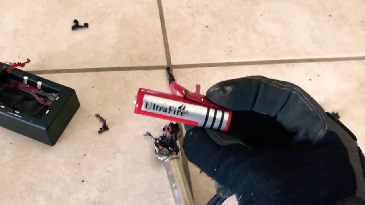 Lithium UltraFire Battery Explodes. Warning LED Flashlights from EBay ...