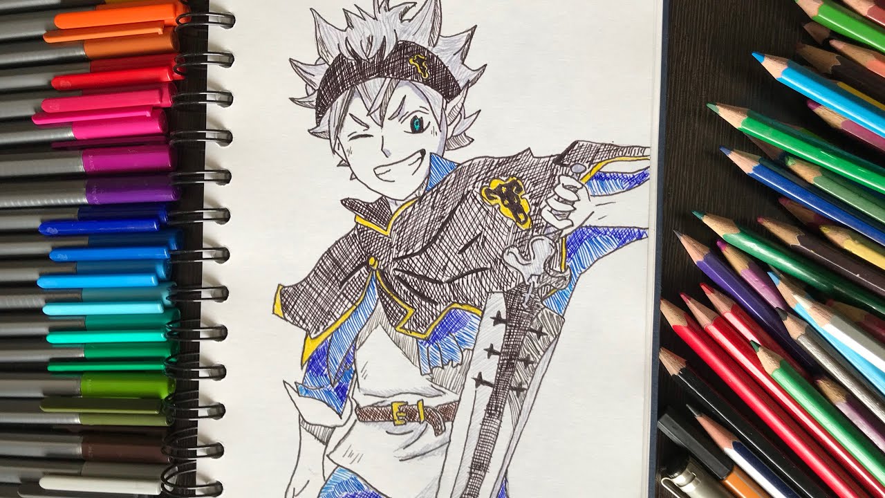 How to Draw ASTA - BLACK CLOVER | ANIME | Speed Drawing - YouTube