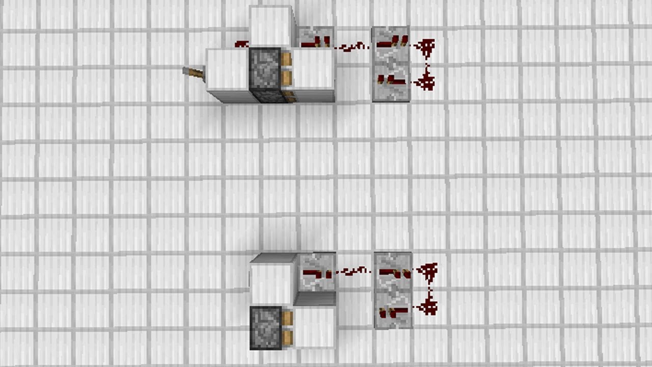 Redstone - 1 Tick Toggleable Clock - YouTube