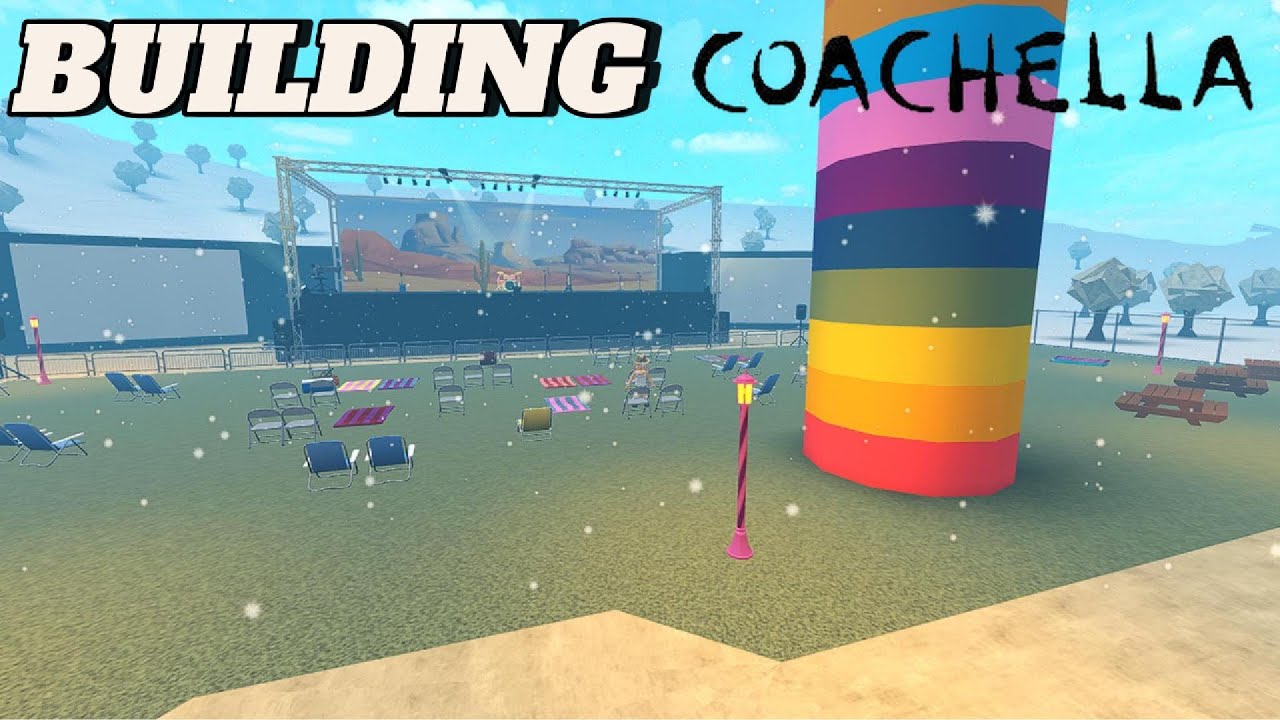 BUILDING COACHELLA in BLOXBURG - YouTube