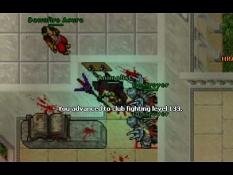 TIBIA - TOP CLUB PEGANDO SKILL133 - YouTube