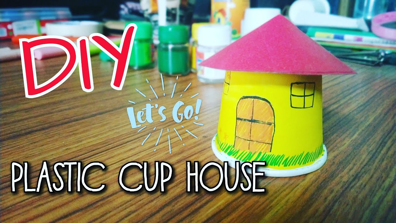 DIY PAPER CUP HOUSE//DRAWSOME AWESOME - YouTube