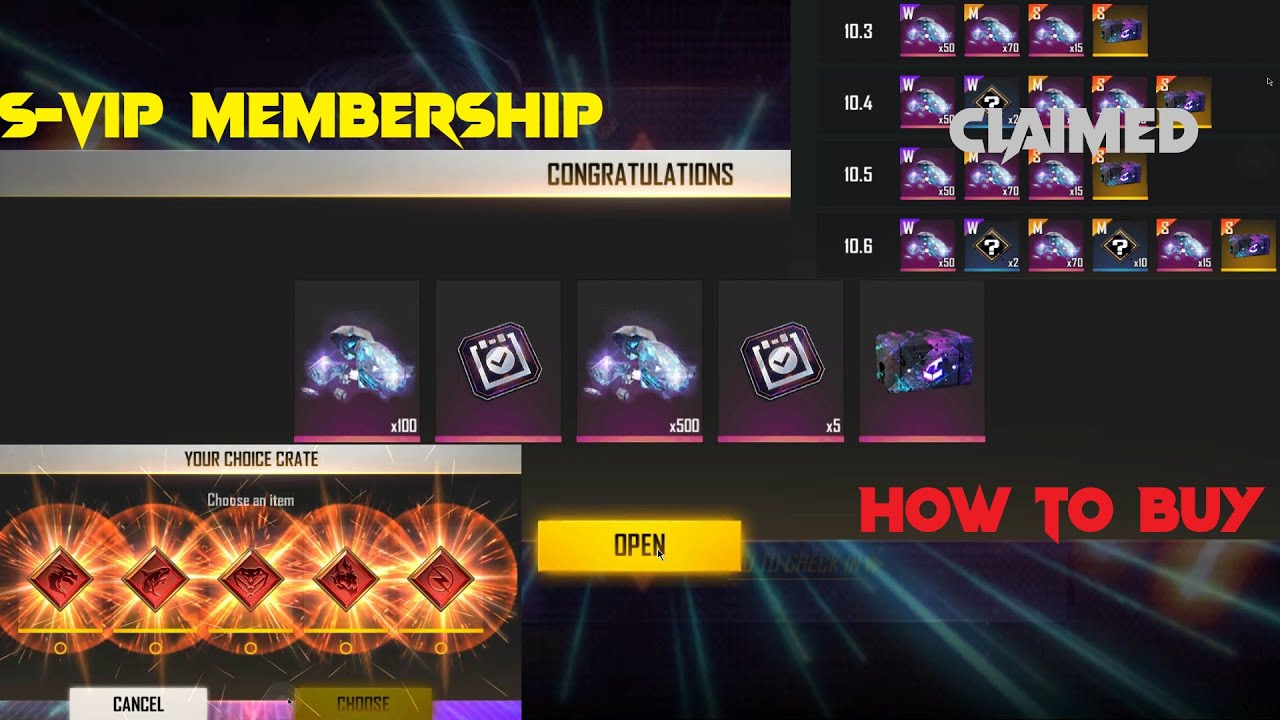 I Am Super Vip Now | S-vip Membership Kya Hai ? | Garena Free Fire ...