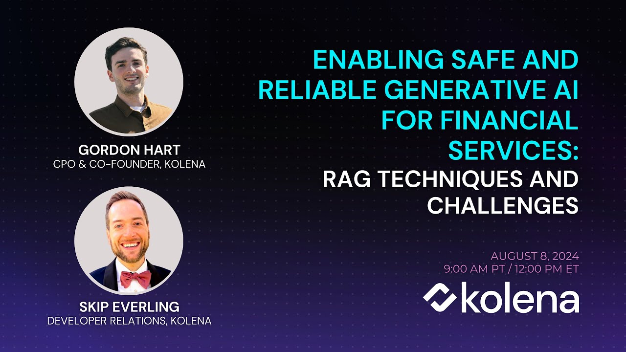 Enabling Safe and Reliable Generative AI for Financial Services: RAG ...