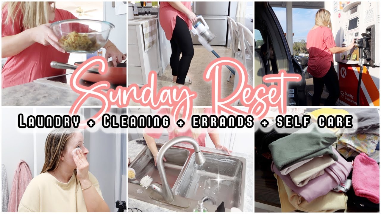 SUNDAY RESET \\ Cleaning Motivation + Restocking Groceries + Self Care ...