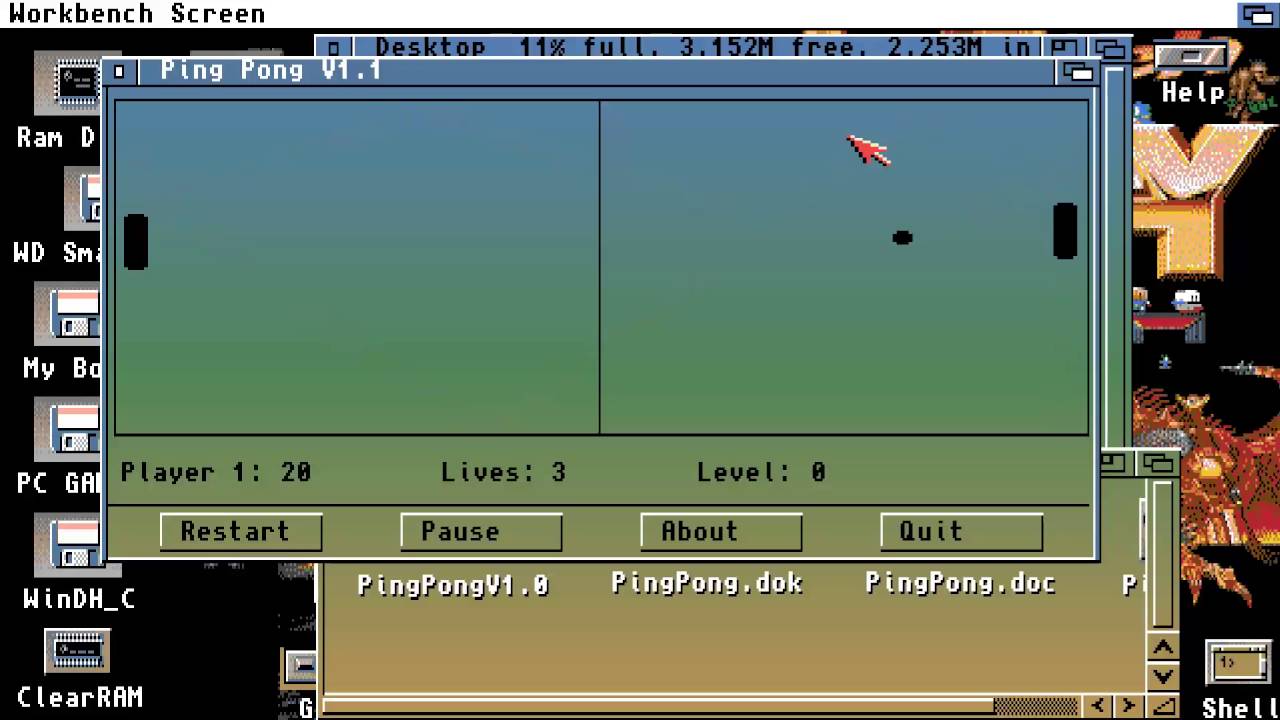 AMIGA PING PONG v1 0 WB GAME By Michael Bauer Sep 1993 Assassins CD1 ...