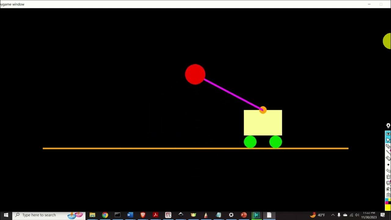 Python Animation and Simulation of Inverted Pendulum-Cart System (Tutorial Links Provided) - YouTube