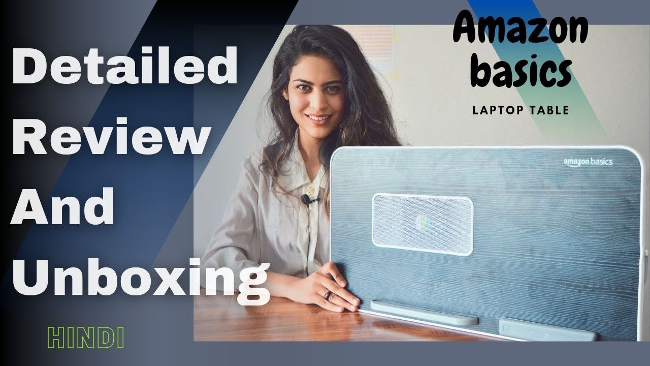 Amazon Basics Laptop table Unboxing and Review. ADJUSTABLE Table ...