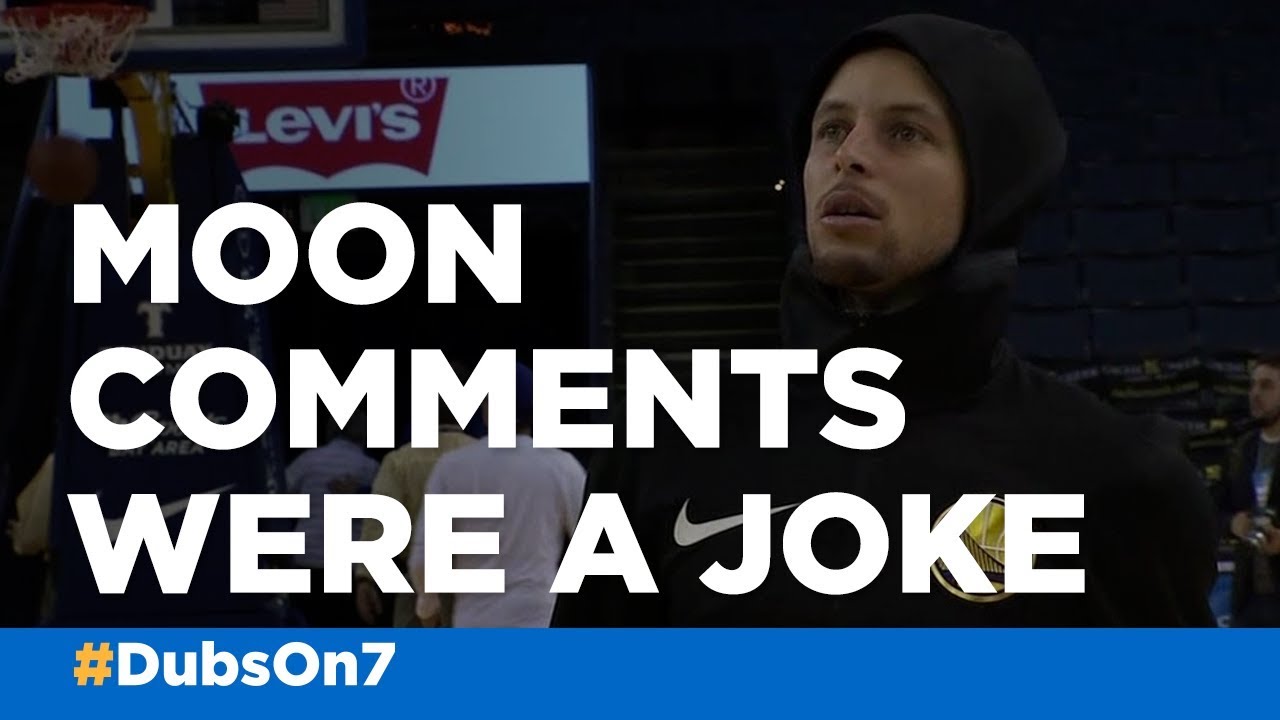Steph Curry says moon landing comments were a joke - YouTube