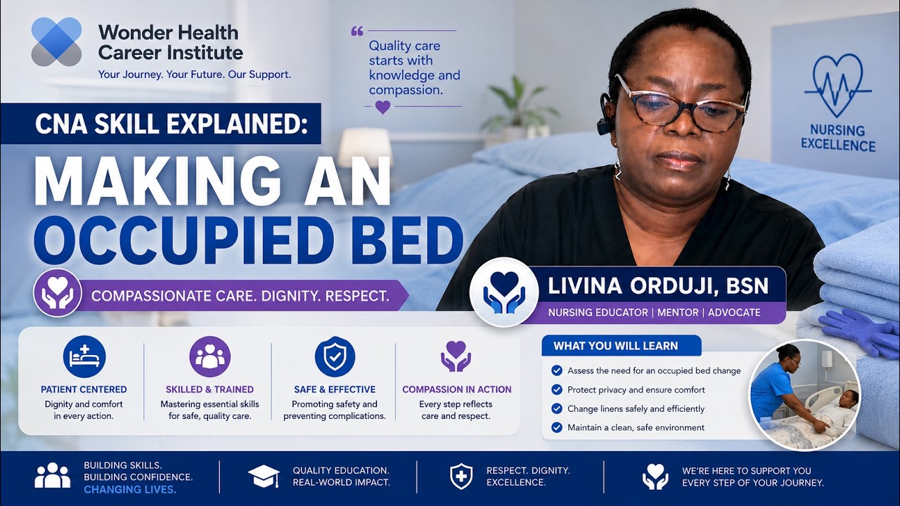 CNA Skill Explained : Making an occupied bed - YouTube