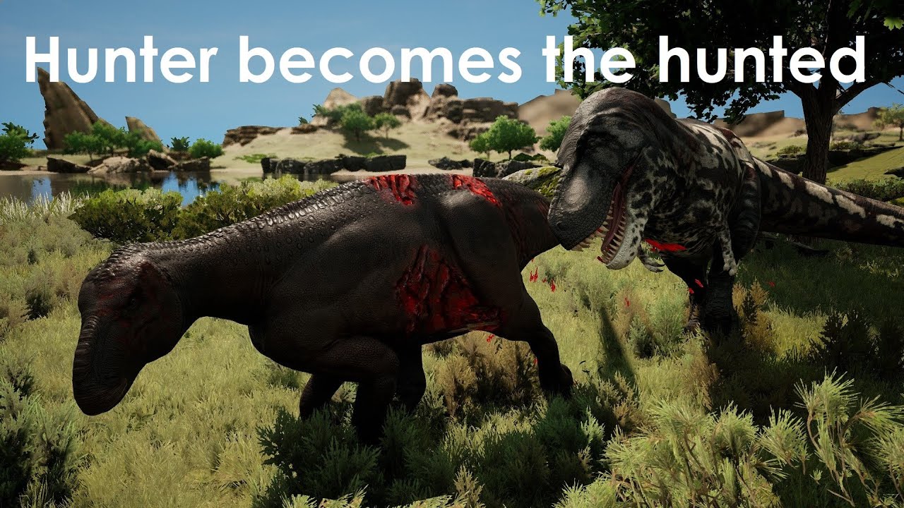 Path of titans | Hunter becomes the hunted feat. Brutus the rex - YouTube