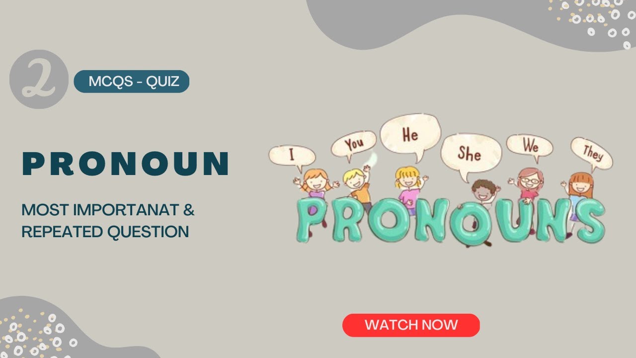 Part II Pronoun | English Grammar | MCQs & Quiz | Best Practice Question | Most Important ...