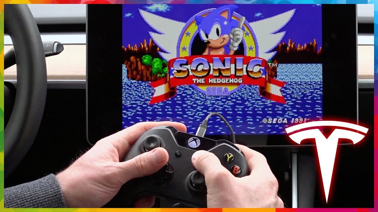 How to play SONIC The Hedgehog on a Tesla - YouTube