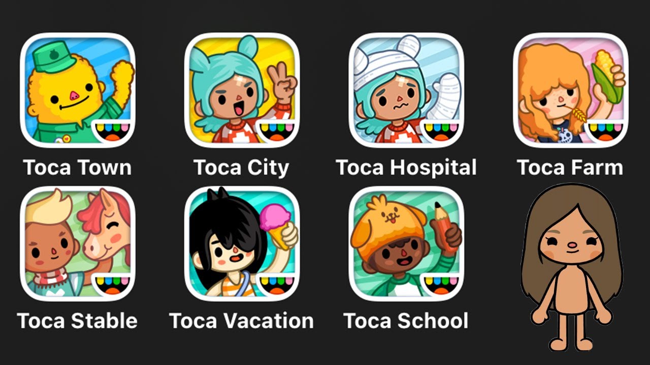 TOCA LIFE: TOWN,TOCA LIFE: CITY,TOCA LIFE: HOSPITAL,TOCA LIFE: FARM ...