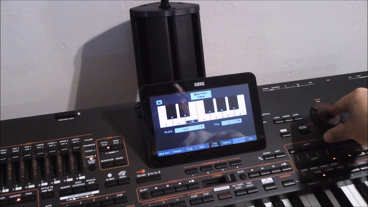 Korg PA4X PA1000 PA700 Keyboard Tipp scale Tune speichern - YouTube
