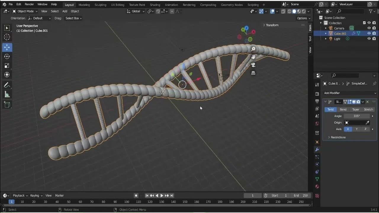 Blender DNA array - YouTube