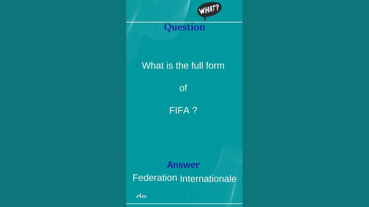 Whats Is The Full Form Of FIFA shorts gk qatar YouTube whats-is-the-full-form-of-fifa-shorts-gk-qatar-youtube