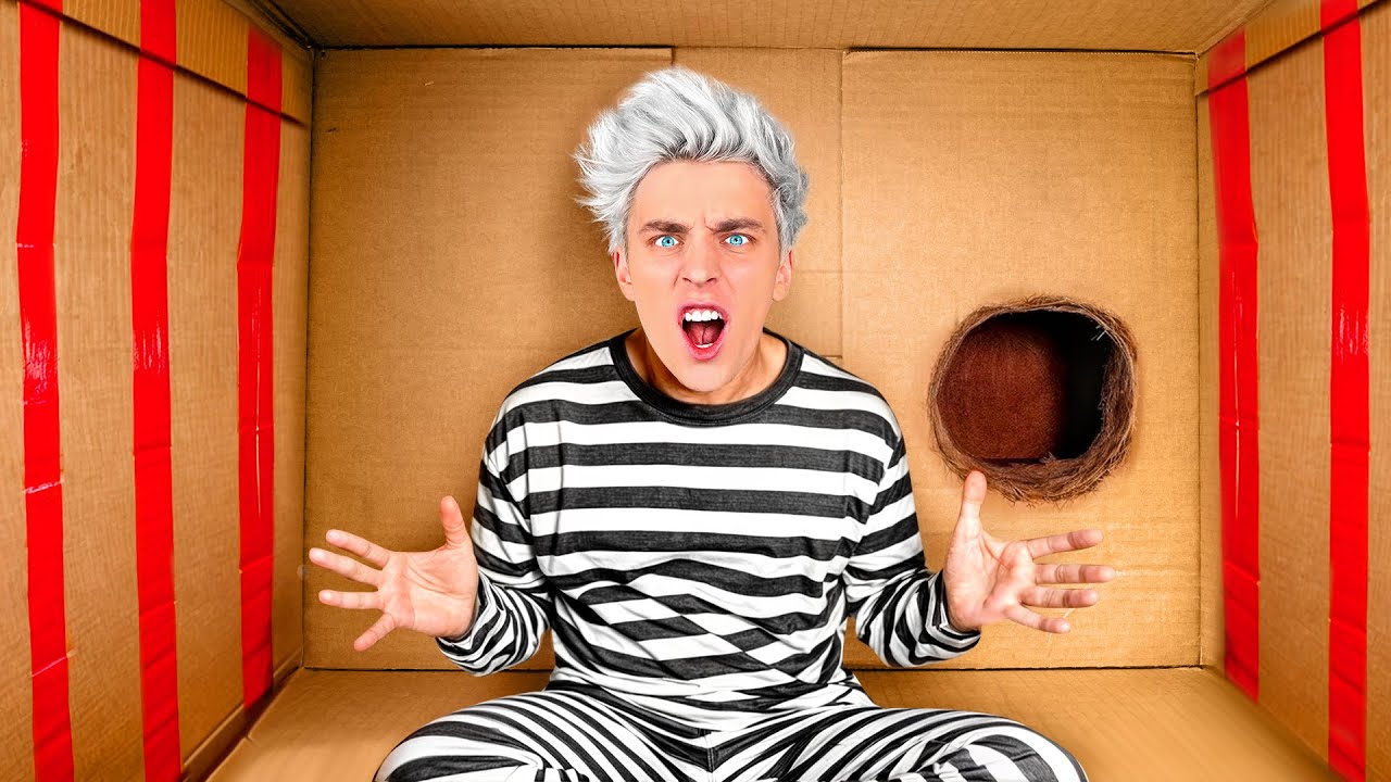 BOX FORT PRISON ESCAPE Challenge - YouTube