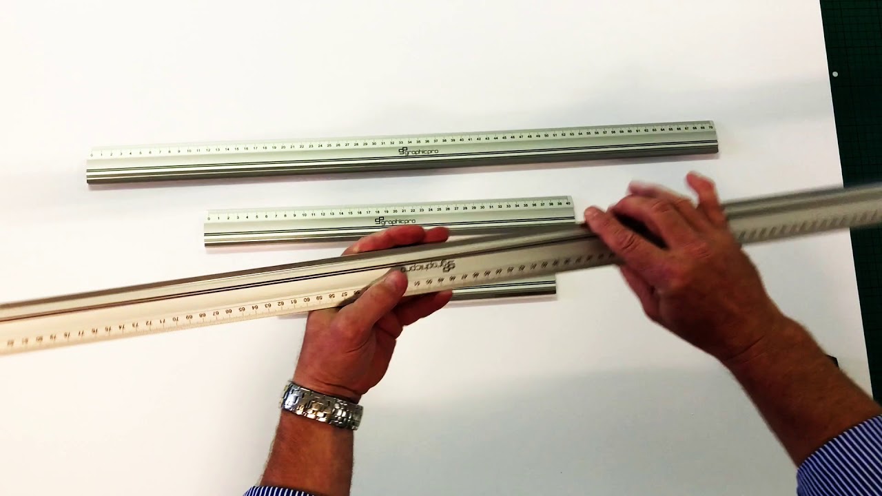 GraphicPro Aluminum Cutting Rulers - YouTube