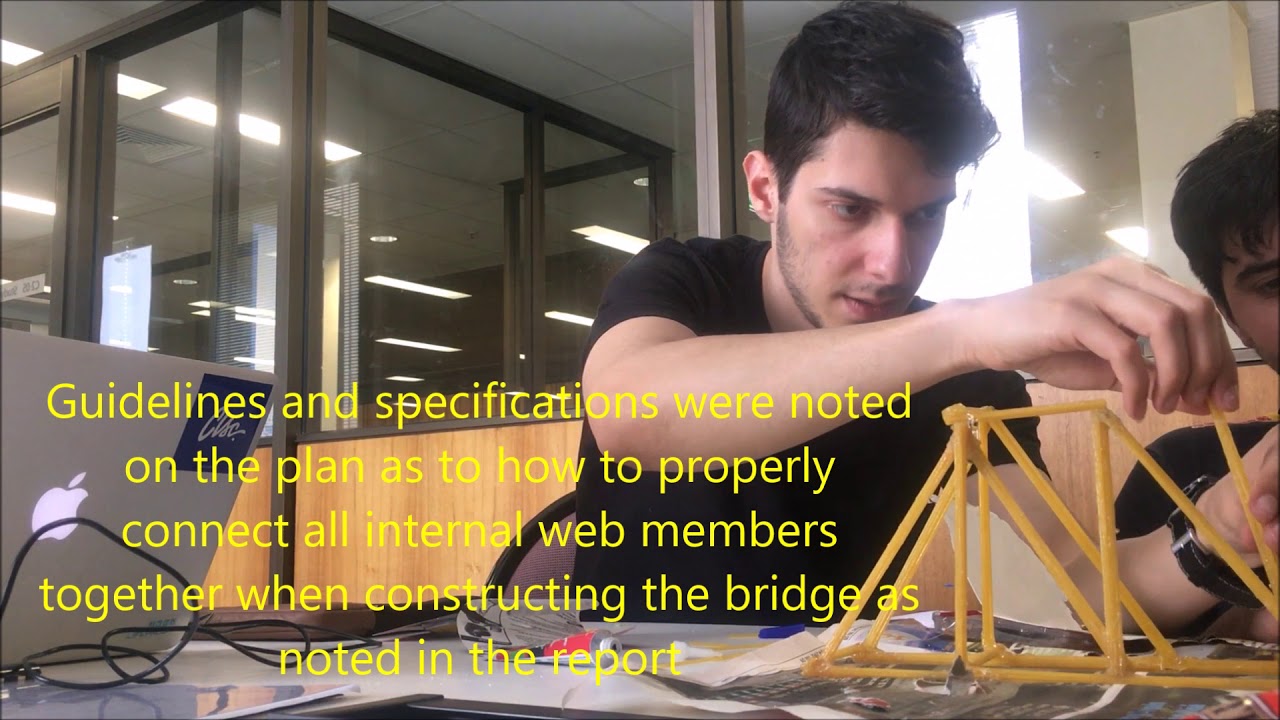 Structures 1 Project Construction of Spaghetti Bridge + Testing - YouTube