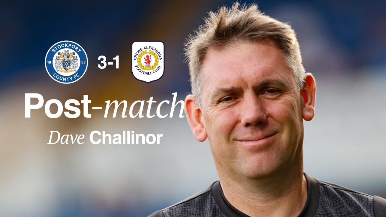 Dave Challinor Post-Match Interview - Crewe Alexandra - YouTube