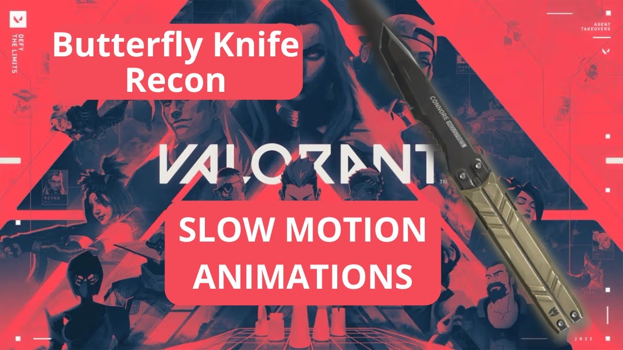 Slow-Motion Butterfly Recon Knife Animations Valorant - YouTube