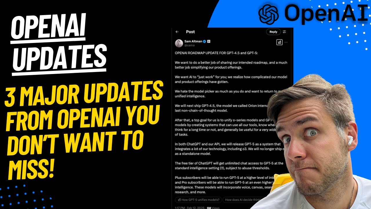 OpenAI's Roadmap Revealed – BIG Changes Coming (GPT5)! - YouTube