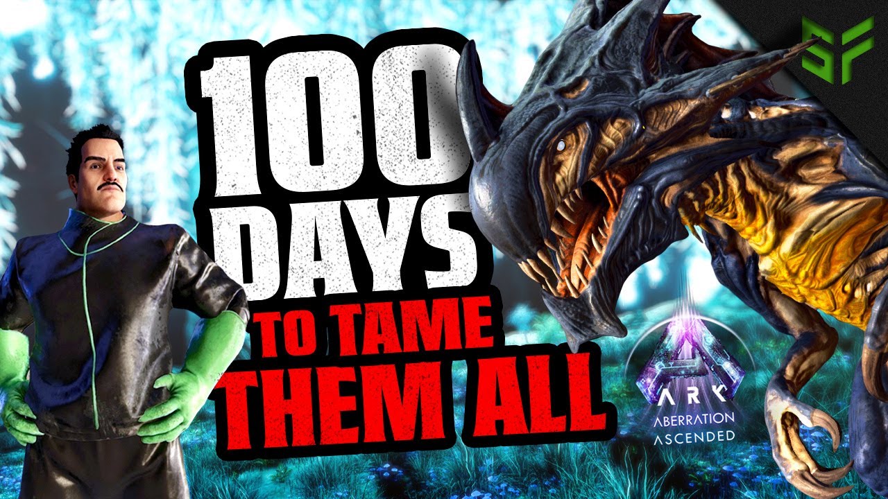 100 Days to Tame Every Creature in Ark Aberration! - YouTube
