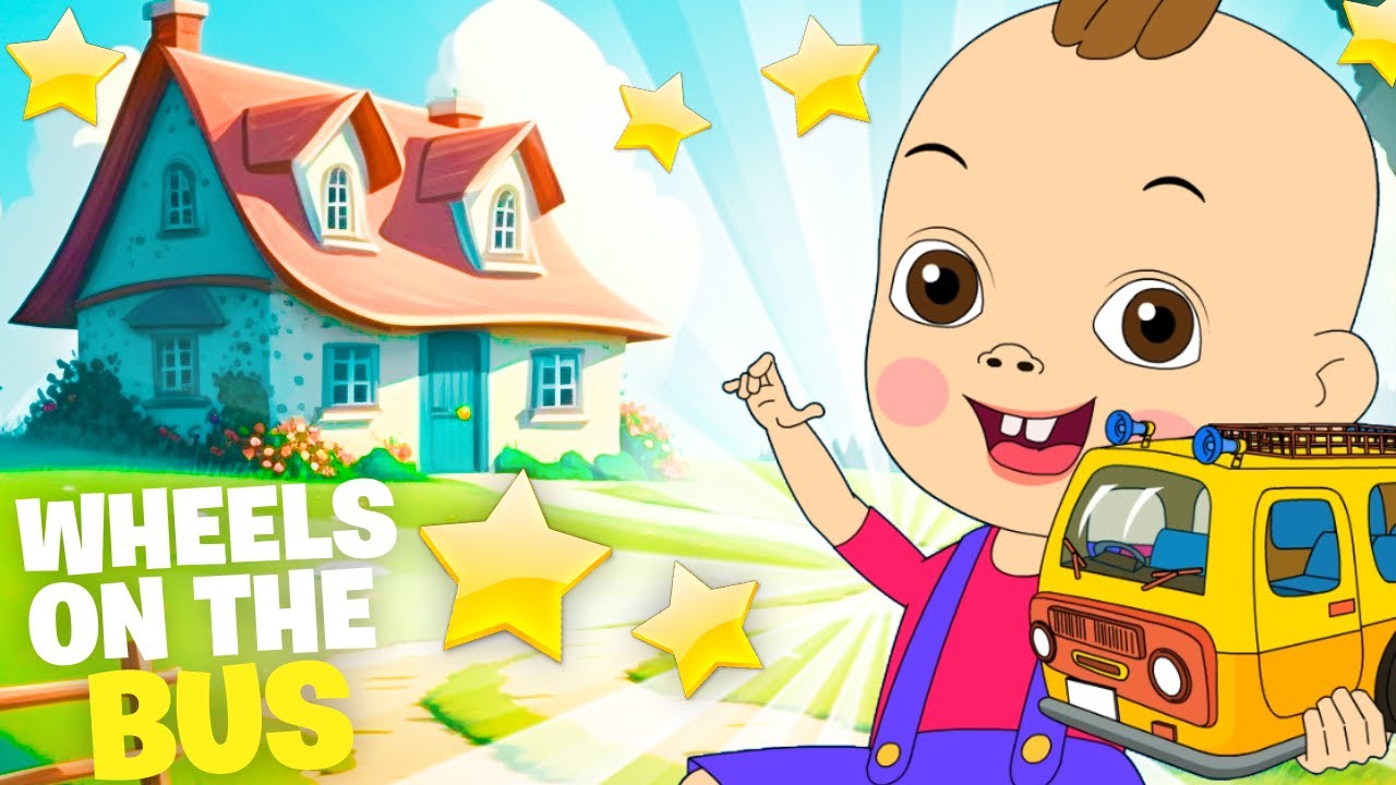 Preschool Rhyme and School Music, Wheels On The Bus Song for Kids - YouTube