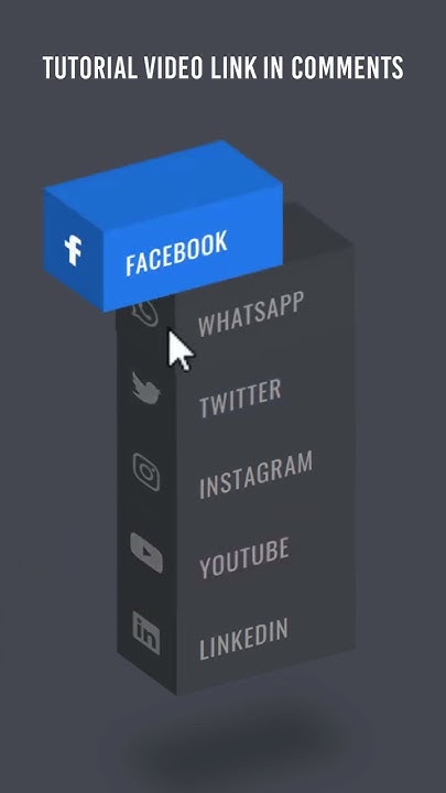 Css 3d Isometric Social Media Menu Hover Effects Shorts Isometric Socialmedia